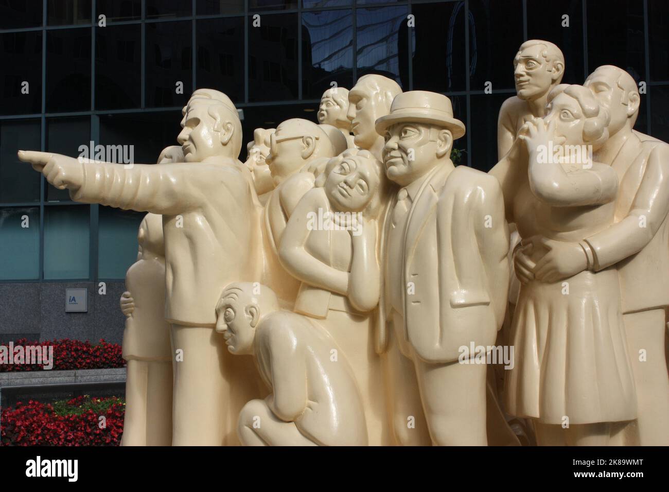 The sculpture Illuminated Crowd outside the Fiera Capital building in ...