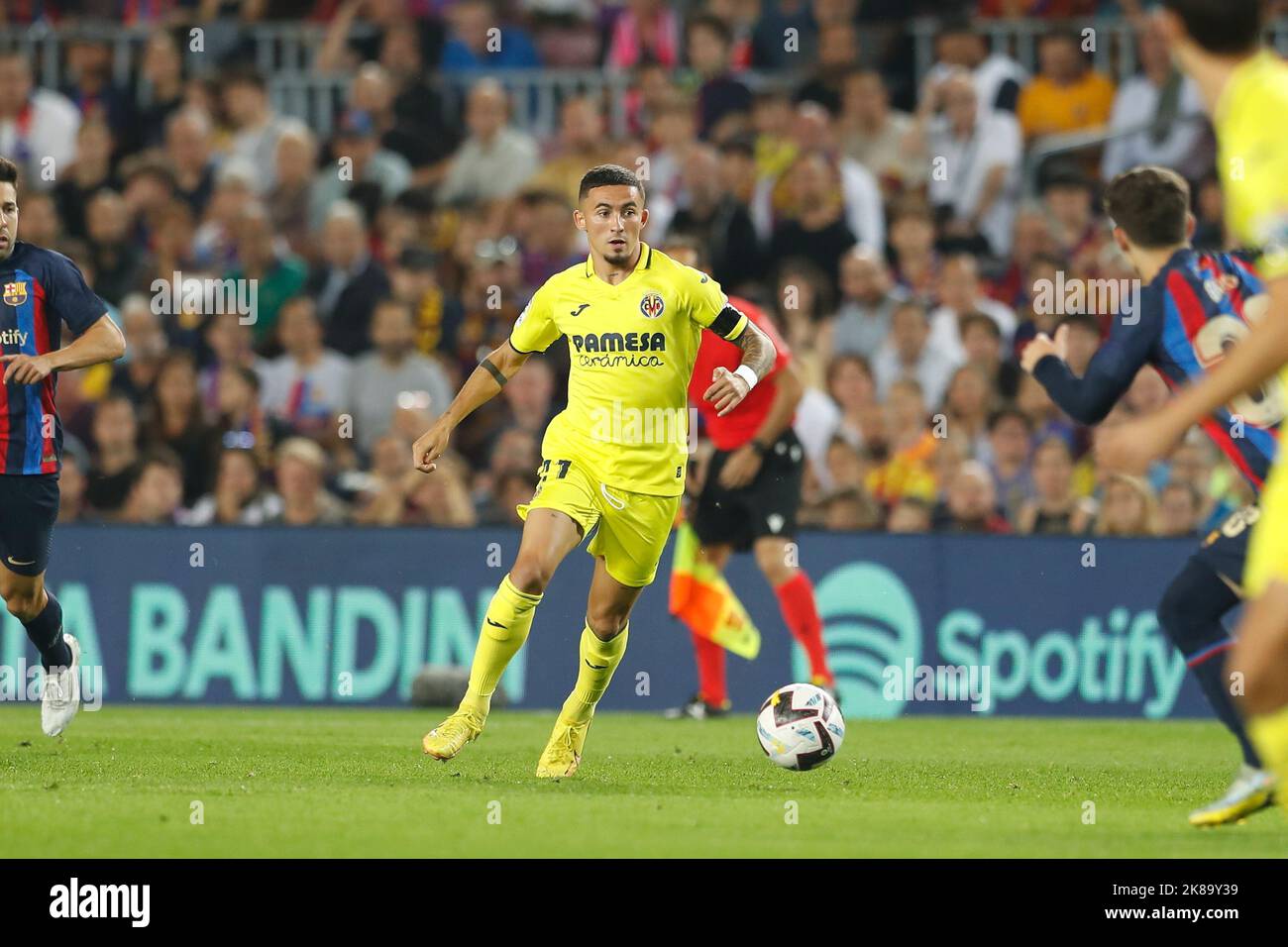 Barcelona, Spain. 20th Oct, 2022. Yeremi Pino (Villarreal) Football ...