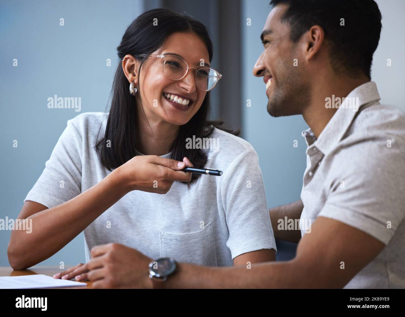 Romantic tendencies underneath our fingertips. a young couple ...