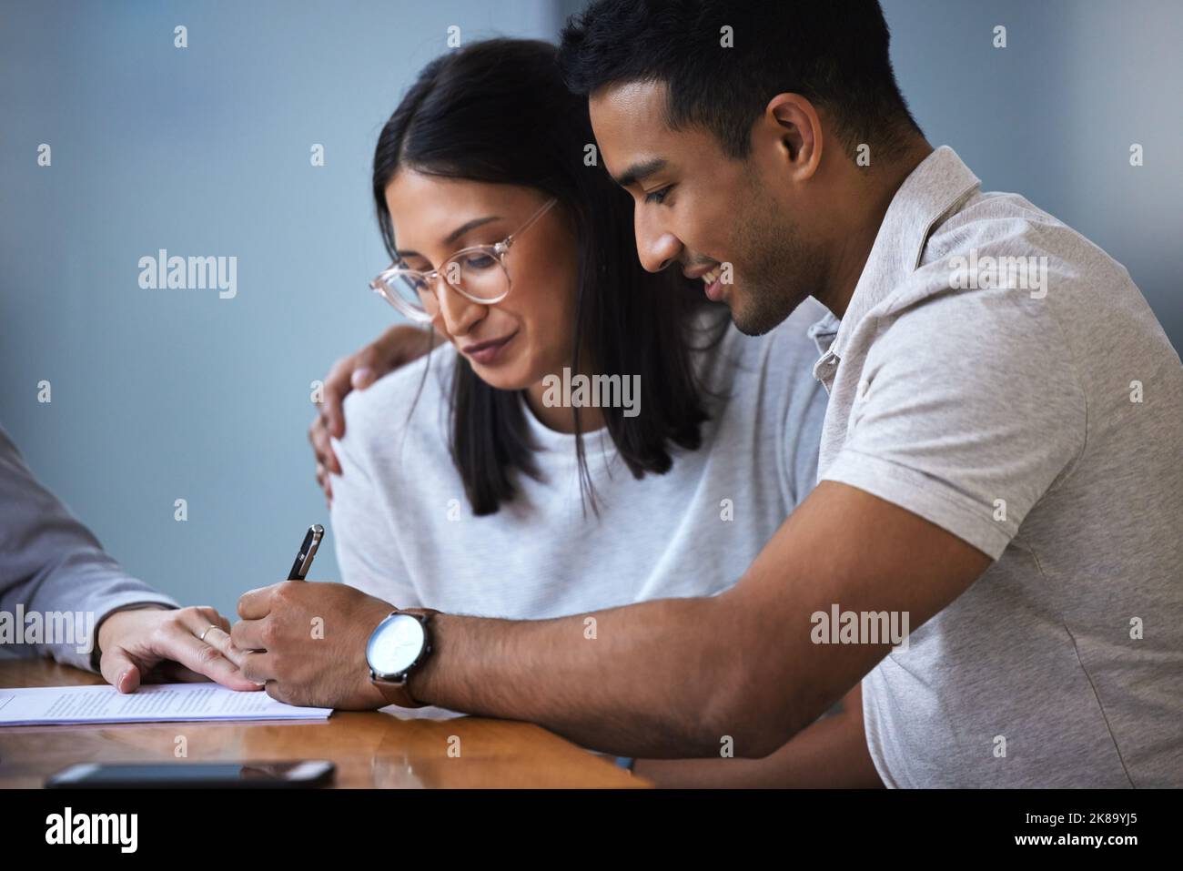 Storing all his love in an adolescent girl. a young couple completing ...