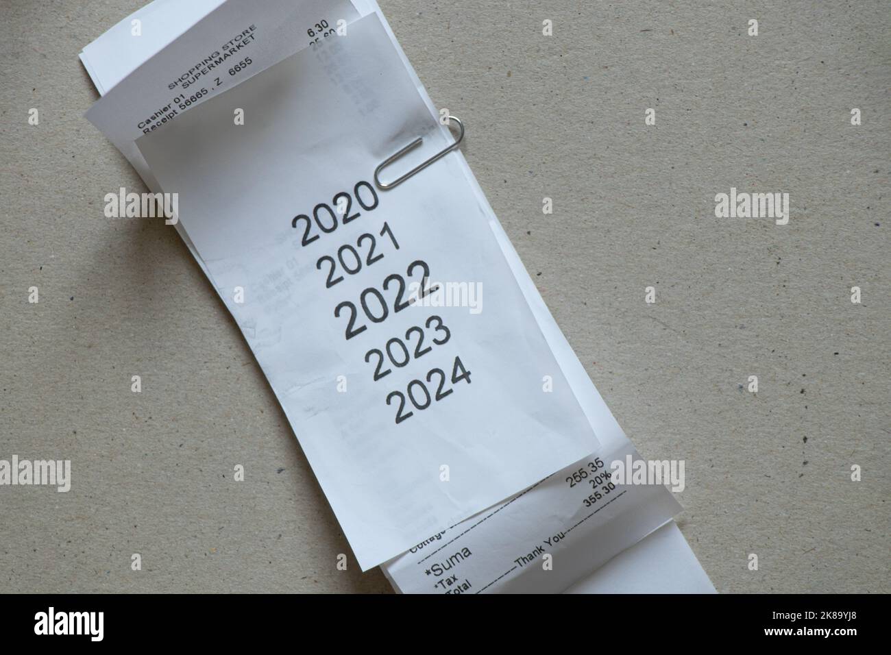 years in the checklist 2020,2021,2022,2023 as a list of years printed ...