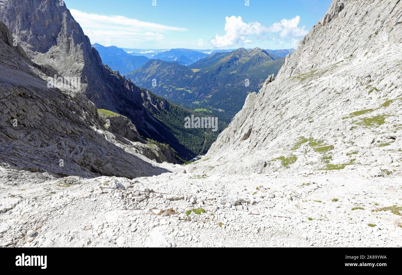 Panorama of the Italian Alps in the mountains called Dolomiti in ...