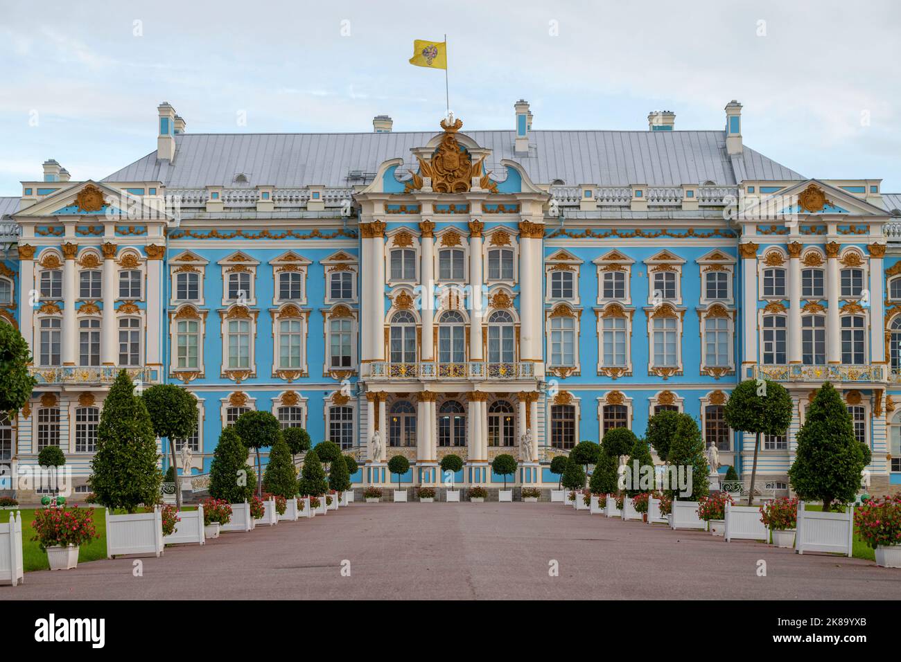 PUSHKIN, RUSSIA - OCTOBER 11, 2022: Facade of the Catherine Palace ...