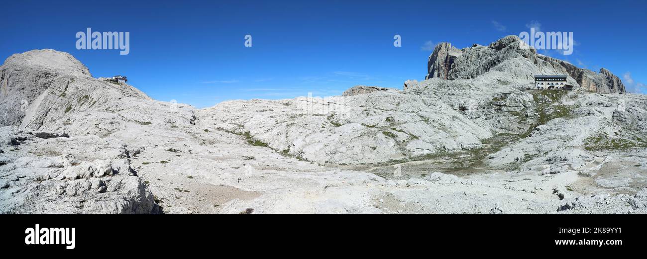 panorama of the dolomites and italian alps mountains from the summit of ...
