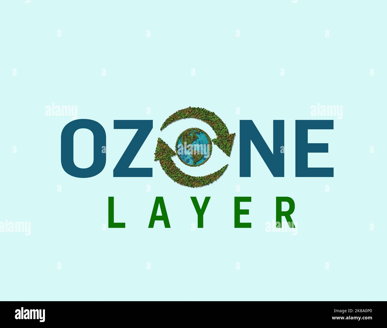 Ozone layer or ozone shield. Ozone Layer Preservation International Day ...