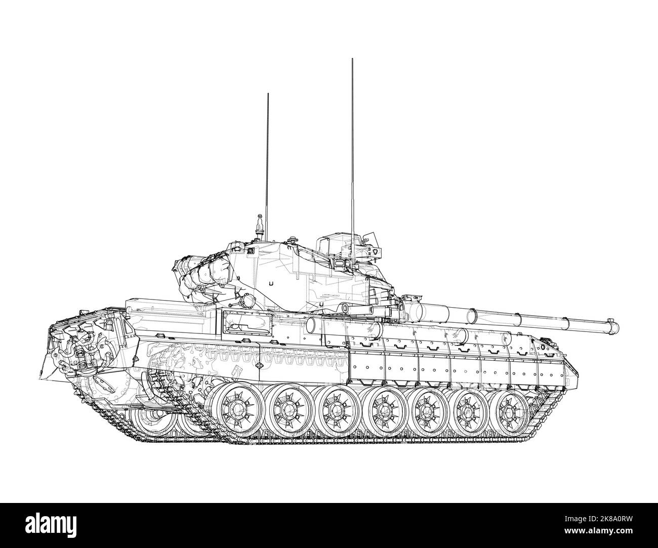 Tank. Vector rendering of 3d Stock Vector Image & Art - Alamy
