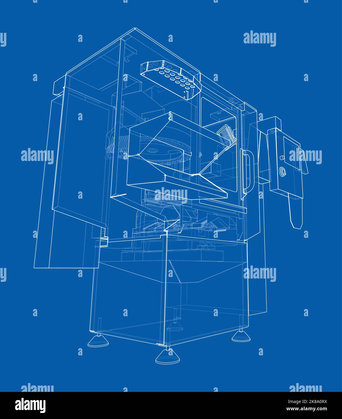 Metalworking CNC milling machine. Vector Stock Vector Image & Art - Alamy