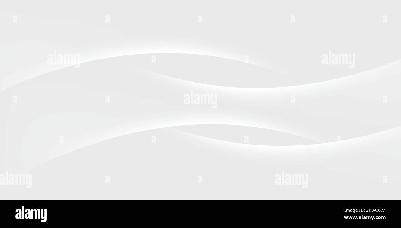 Modern white abstract background for Presentation design, Abstract gray and white wave ...