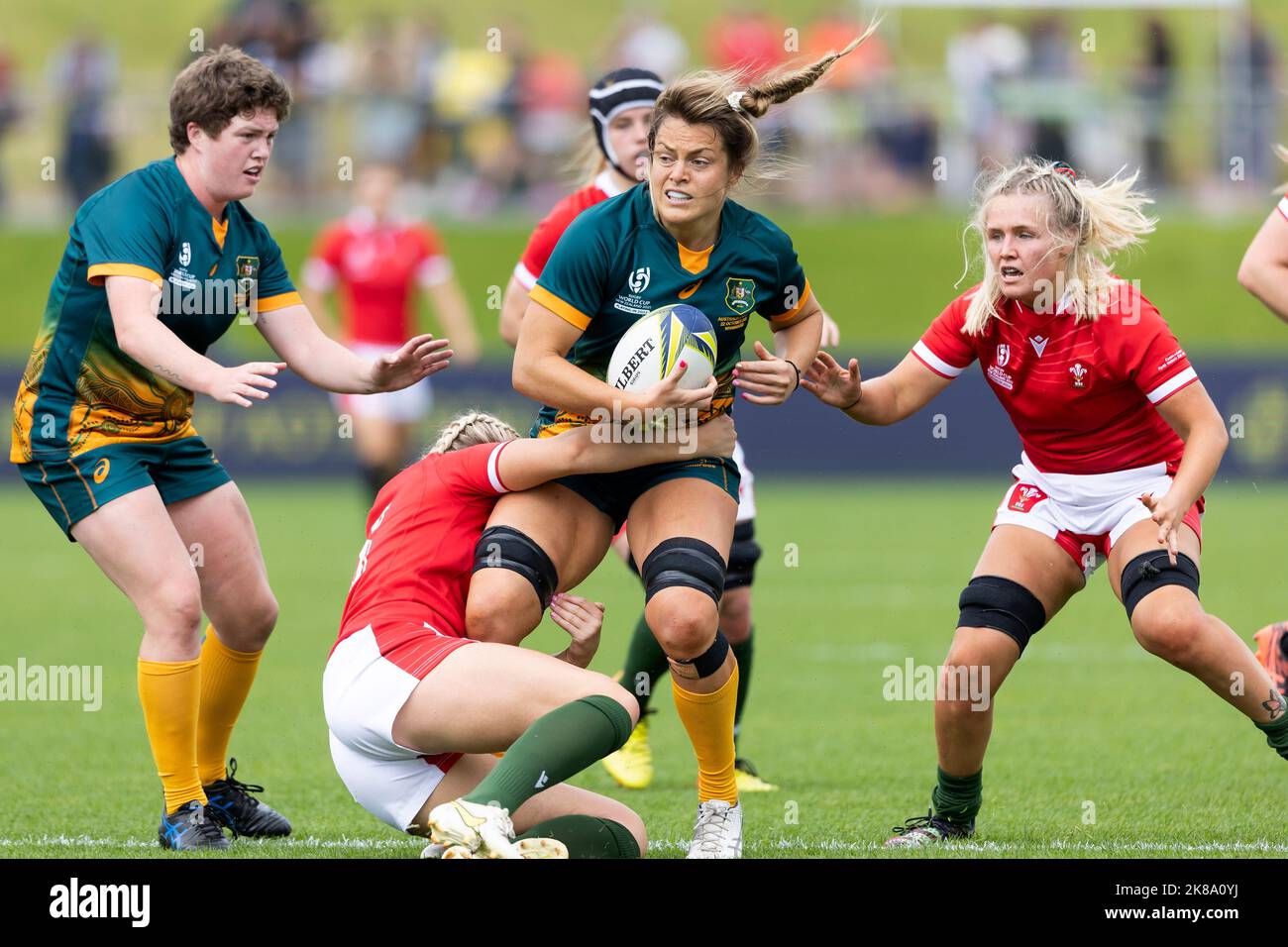 Australia's Grace Hamilton during the Women's Rugby World Cup pool A ...