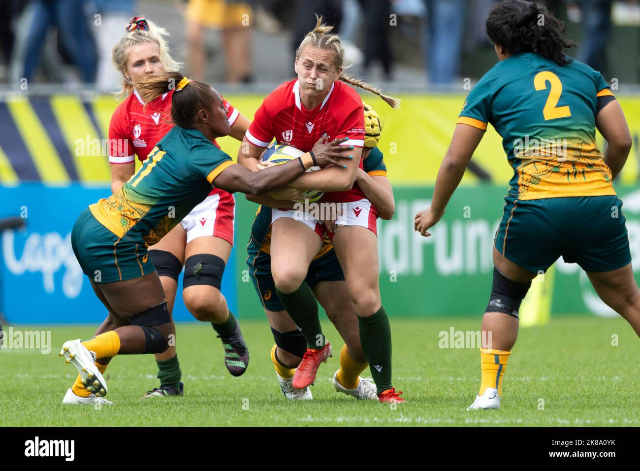 Wales' Hannah Jones during the Women's Rugby World Cup pool A match at ...