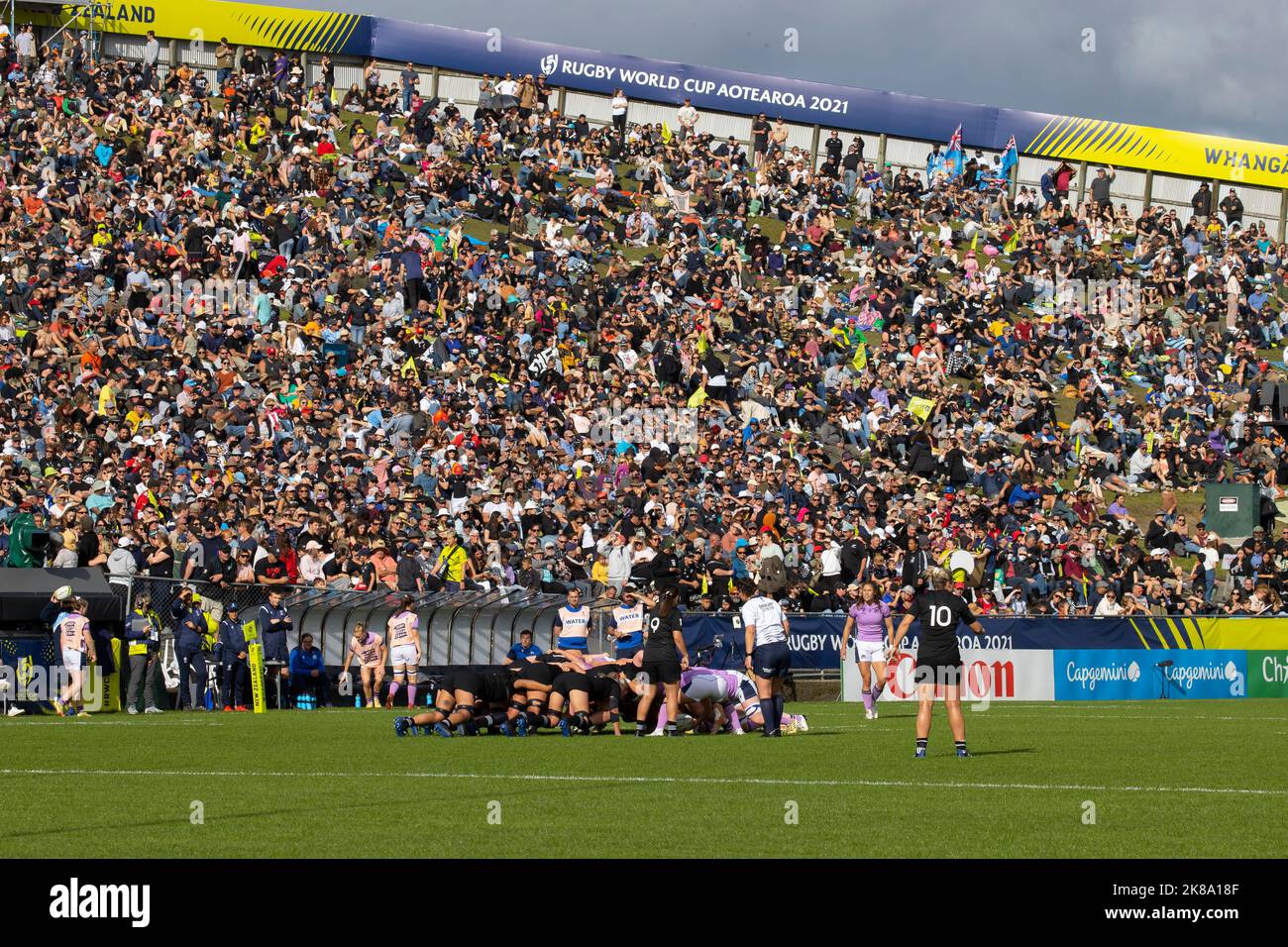 A general view of the crowd during the Women's Rugby World Cup pool A ...