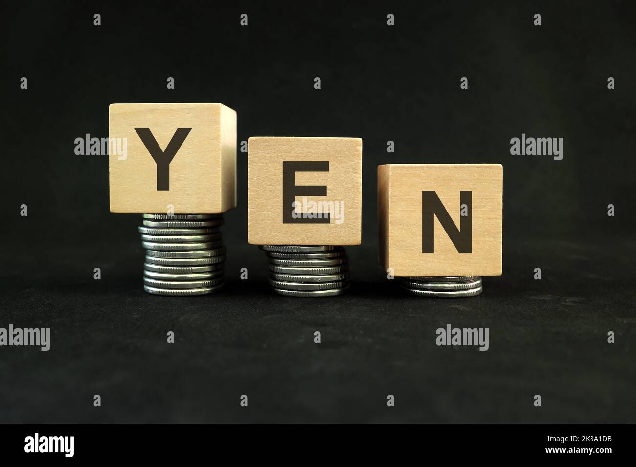 Japanese yen weakening, value depreciation and devaluation concept ...