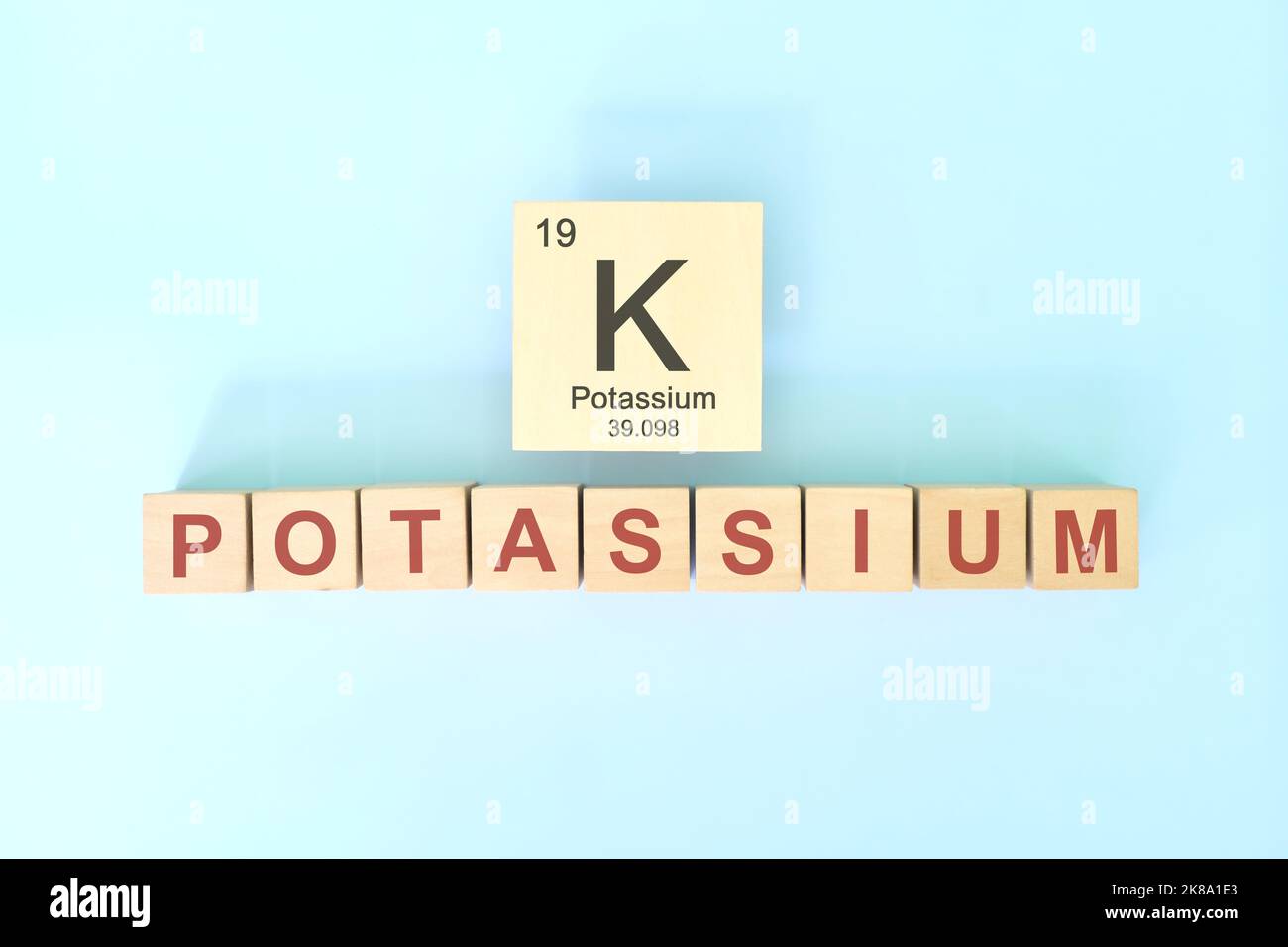 Potassium chemical element symbol with atomic mass and atomic number in ...