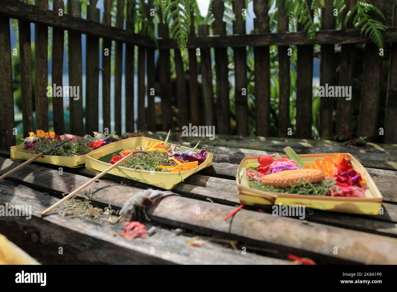 Hindu bali offerings for ancestors or gods Stock Photo - Alamy