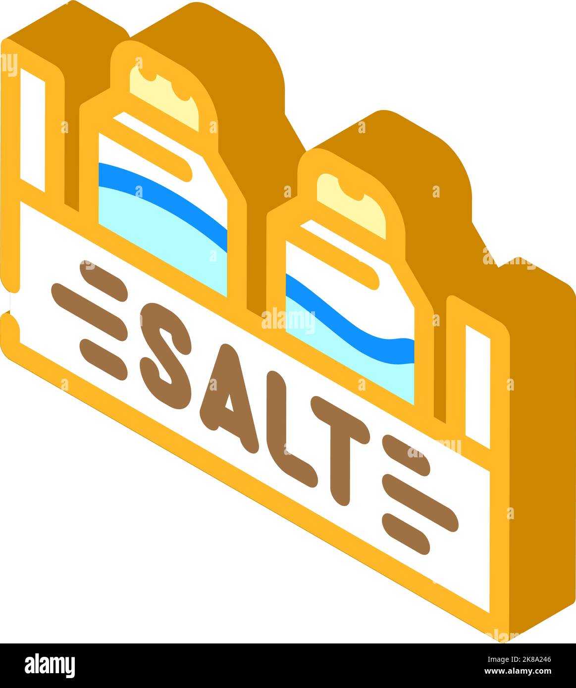 table salt isometric icon vector illustration Stock Vector Image & Art ...