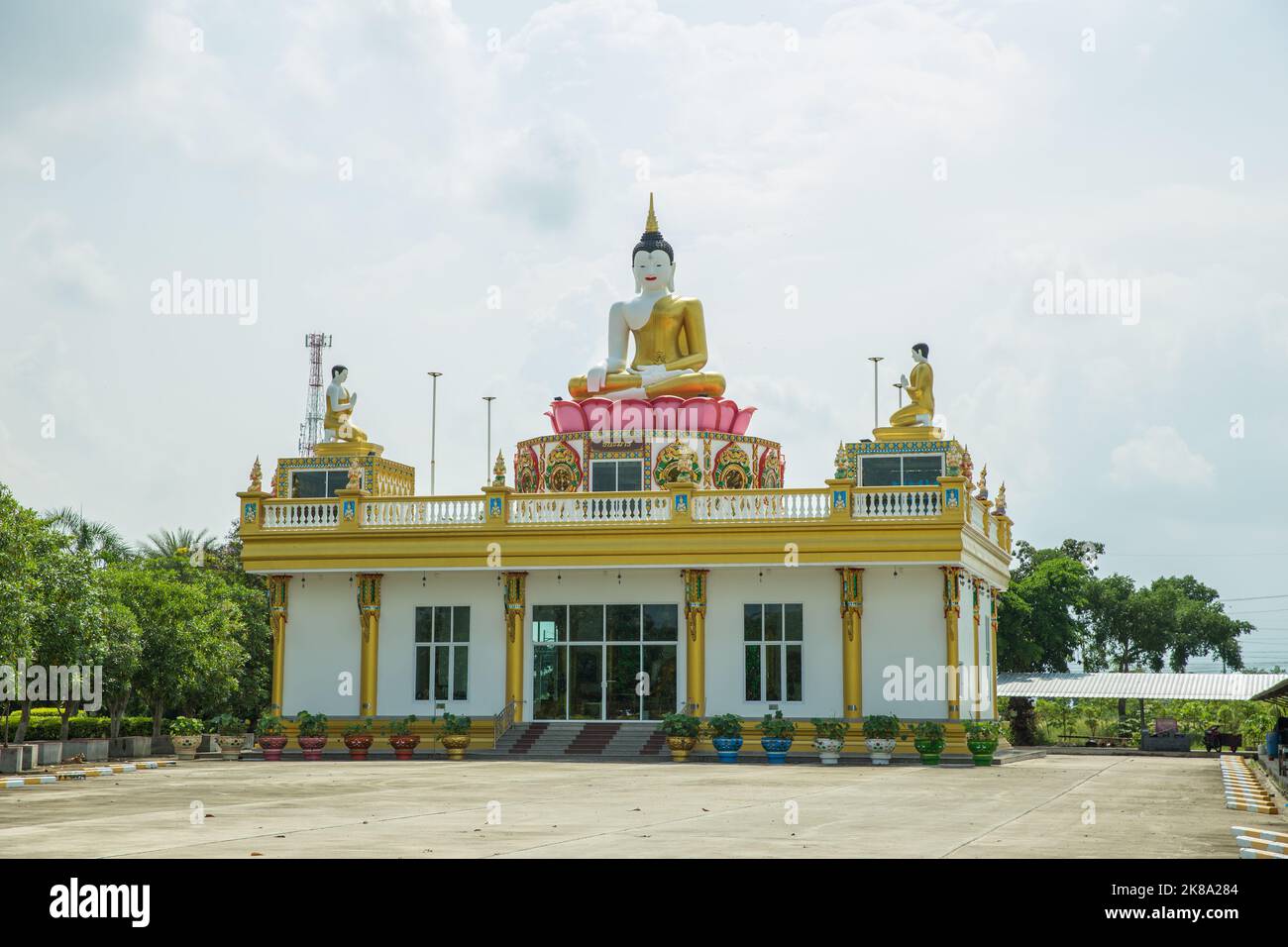 Chachoengsao, THAILAND - September 23, 2022: Wat Pong Agas temple is a ...