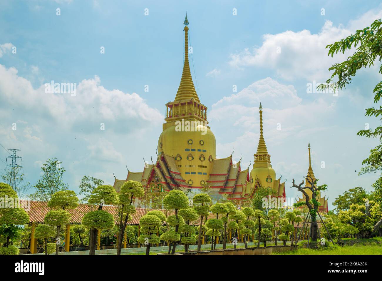 Chachoengsao, THAILAND - September 23, 2022: Wat Pong Agas temple is a ...