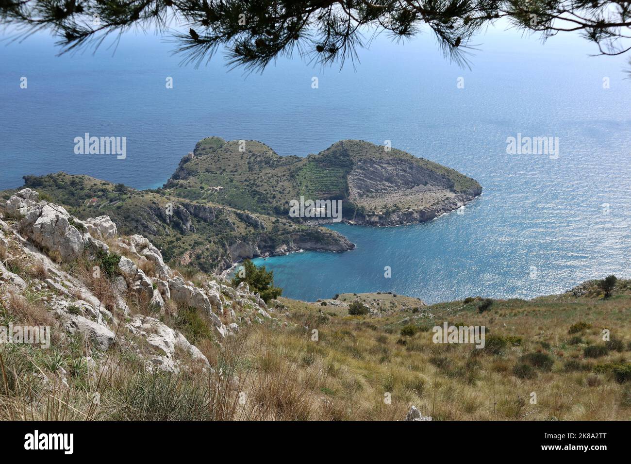 Massa Lubrense - Punta Montalto dal sentiero sul Monte Costanzo Stock ...