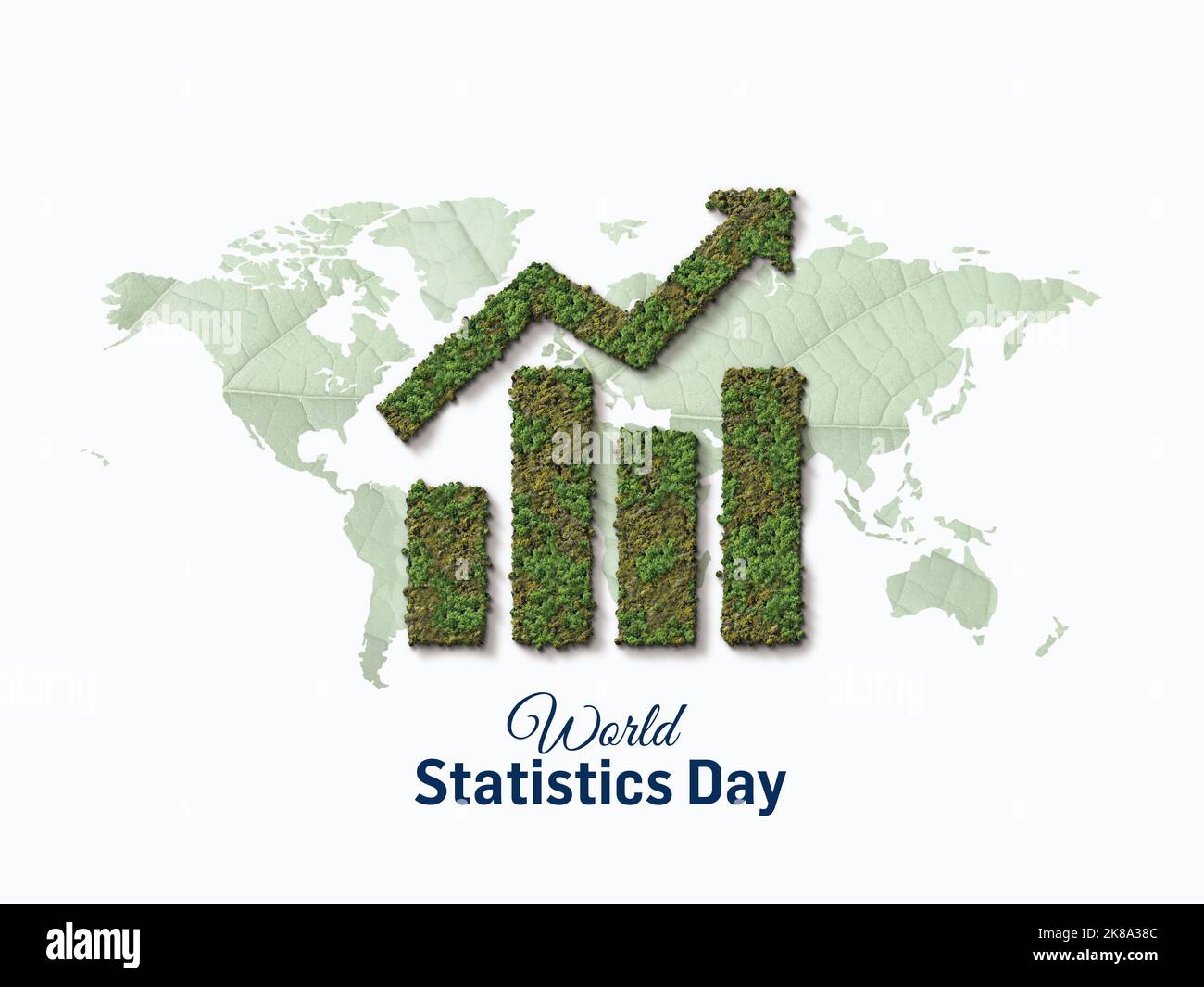 3D Creative illustration design or poster of world statistics day ...