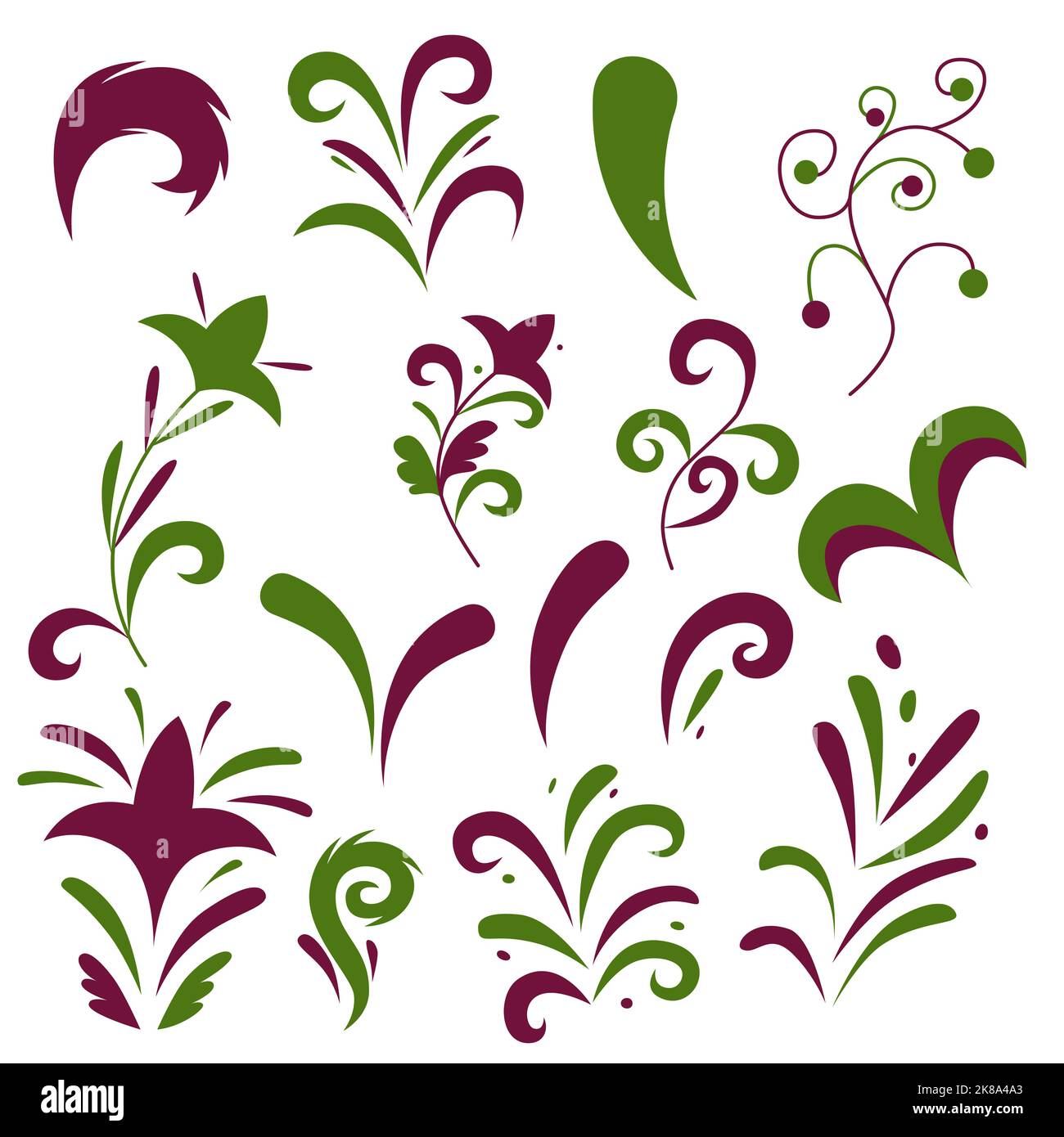 Abstract floral elements. Good for poster invitation, card Stock Vector ...