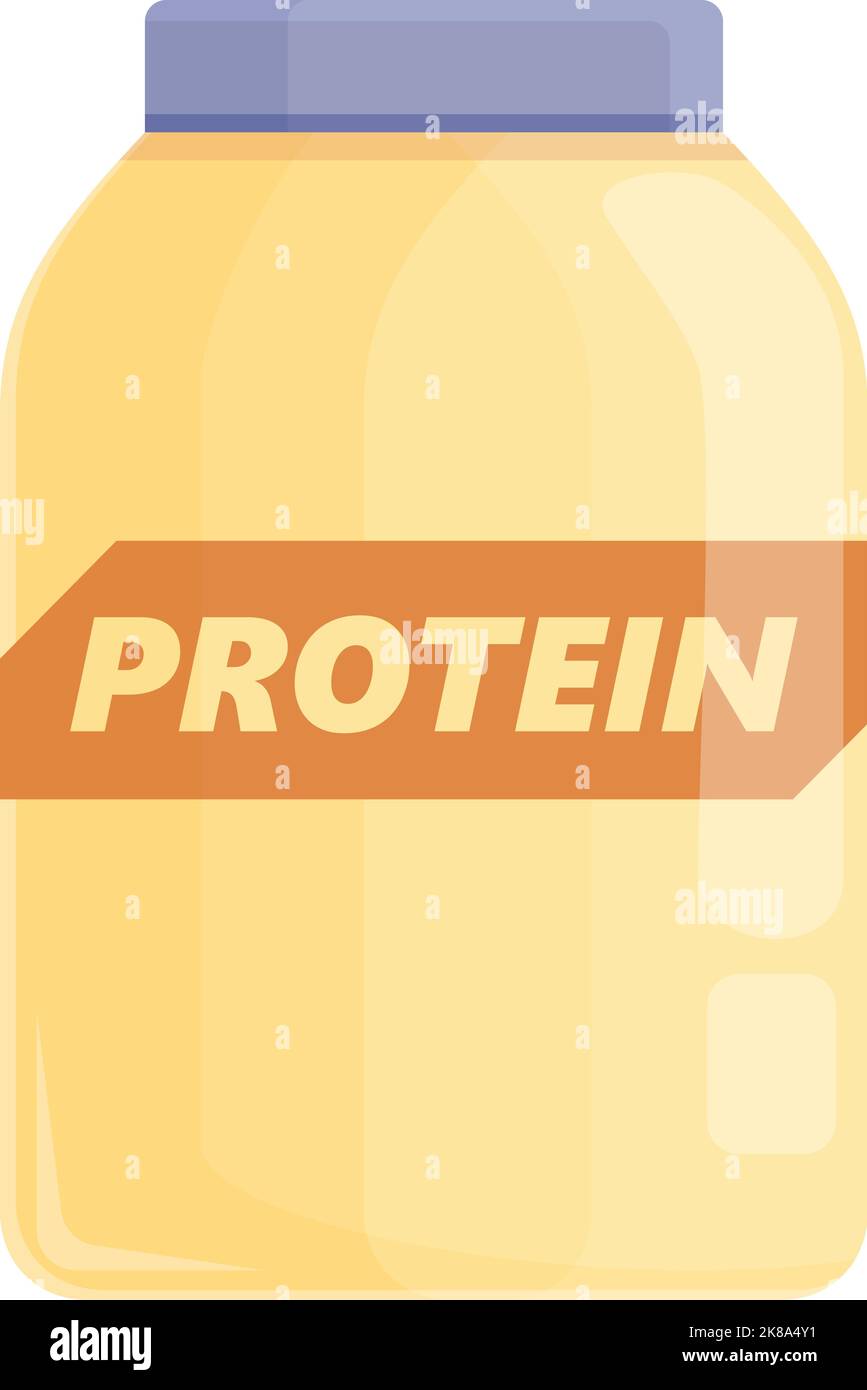 Protein jar icon cartoon vector. Food stevia. Meat milk Stock Vector ...