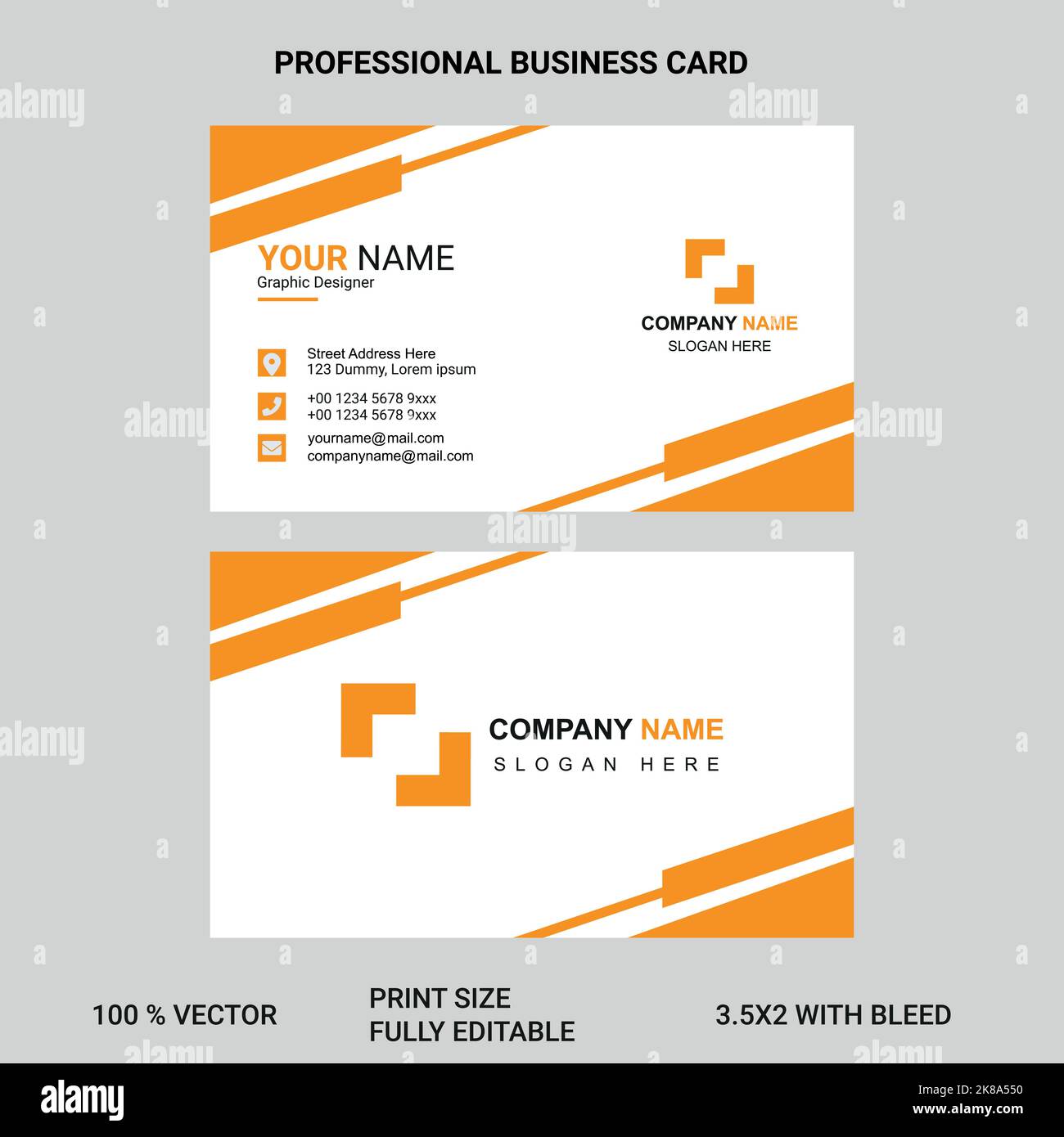 Professional business card with eye catching professional color for ...