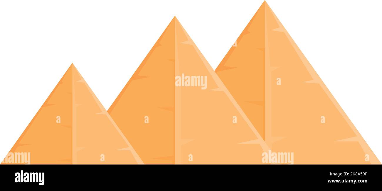 Giza pyramid icon cartoon vector. Egypt desert. Great old Stock Vector ...