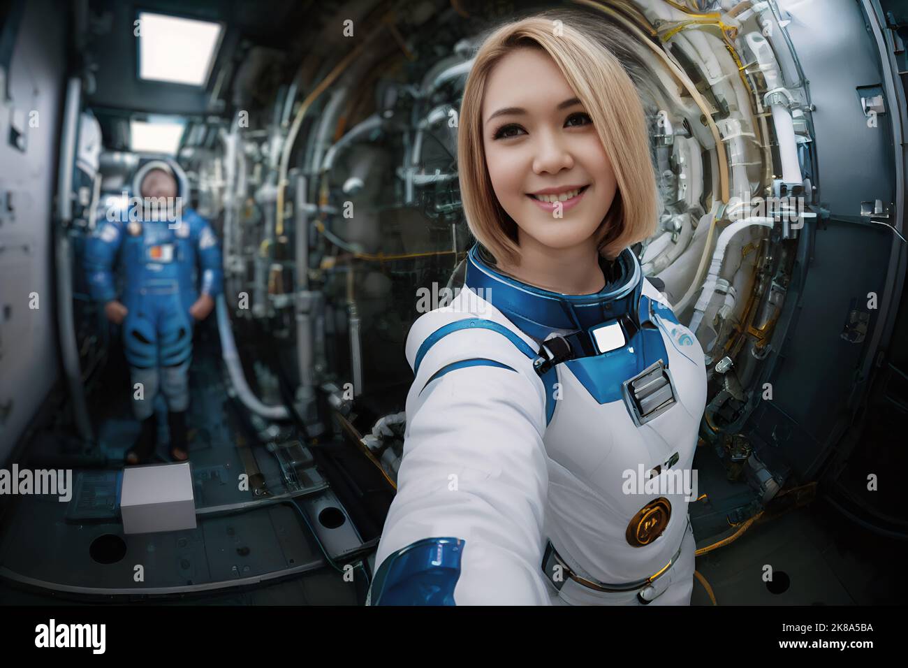 Female Astronauts On Space Station