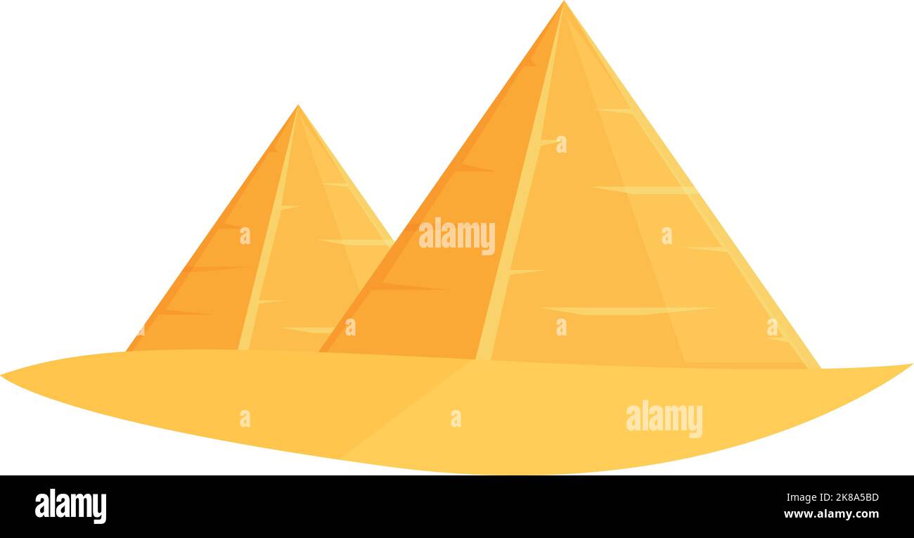 Egyptian pyramid icon cartoon vector. Egypt desert. Old sky Stock ...