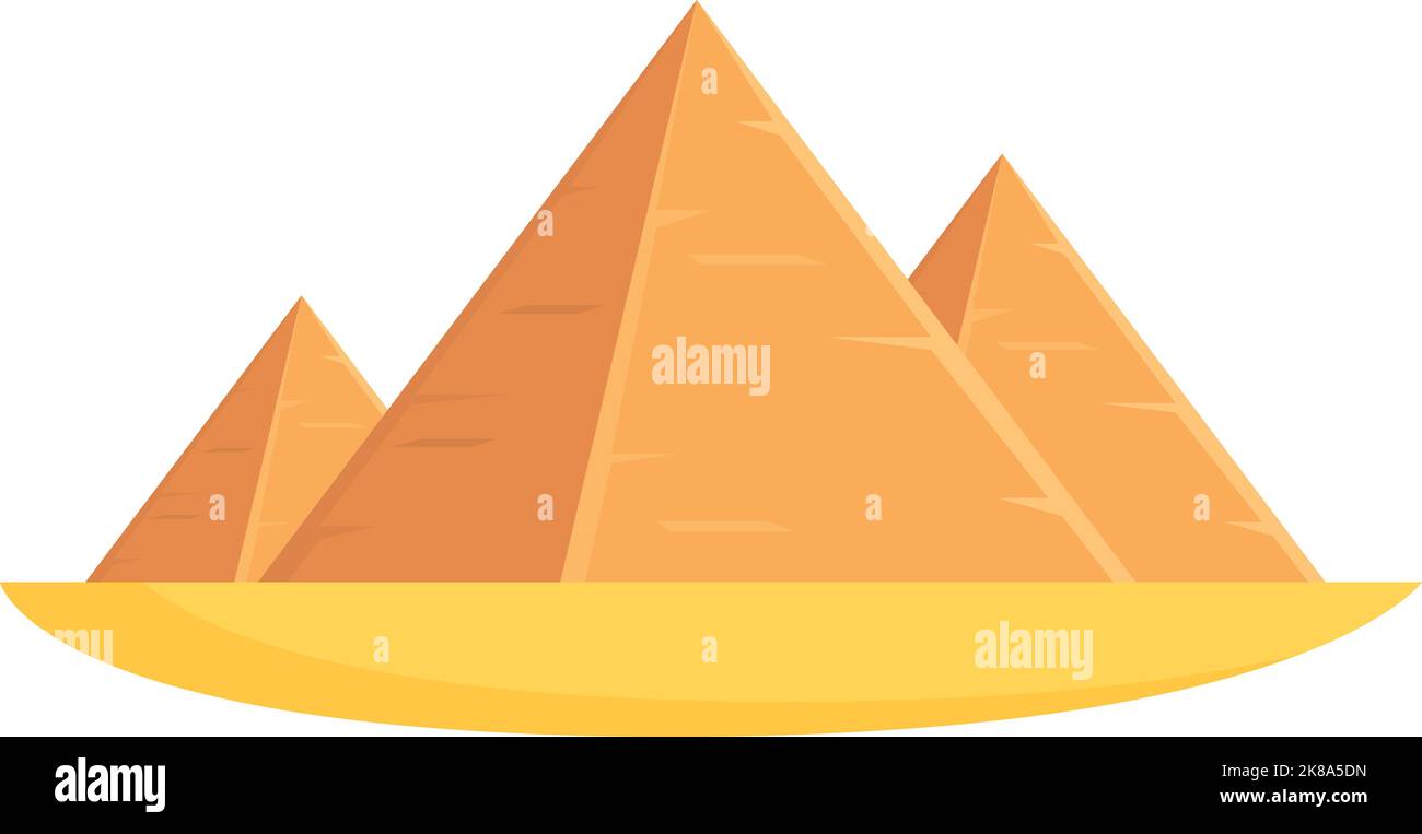 Pyramids icon cartoon vector. Egypt pyramid. Ancient sand Stock Vector ...