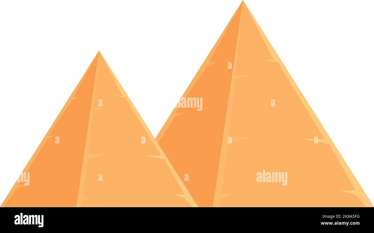 Sand pyramid icon cartoon vector. Egypt desert. Great wonders Stock ...