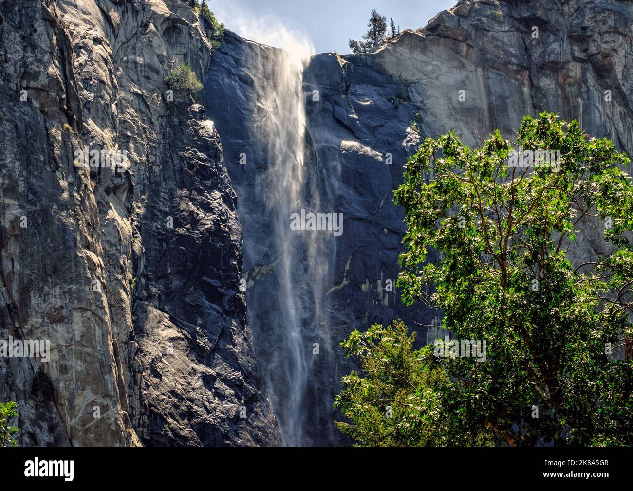 Bridalveil Fall, 188 metres in height, is one of the most prominent ...