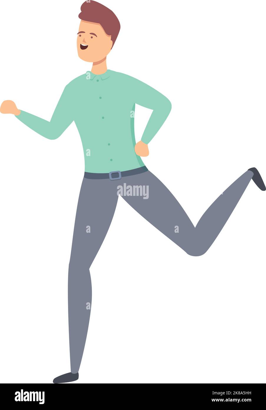 Happy running boy icon cartoon vector. Emotion marketing. Business ...