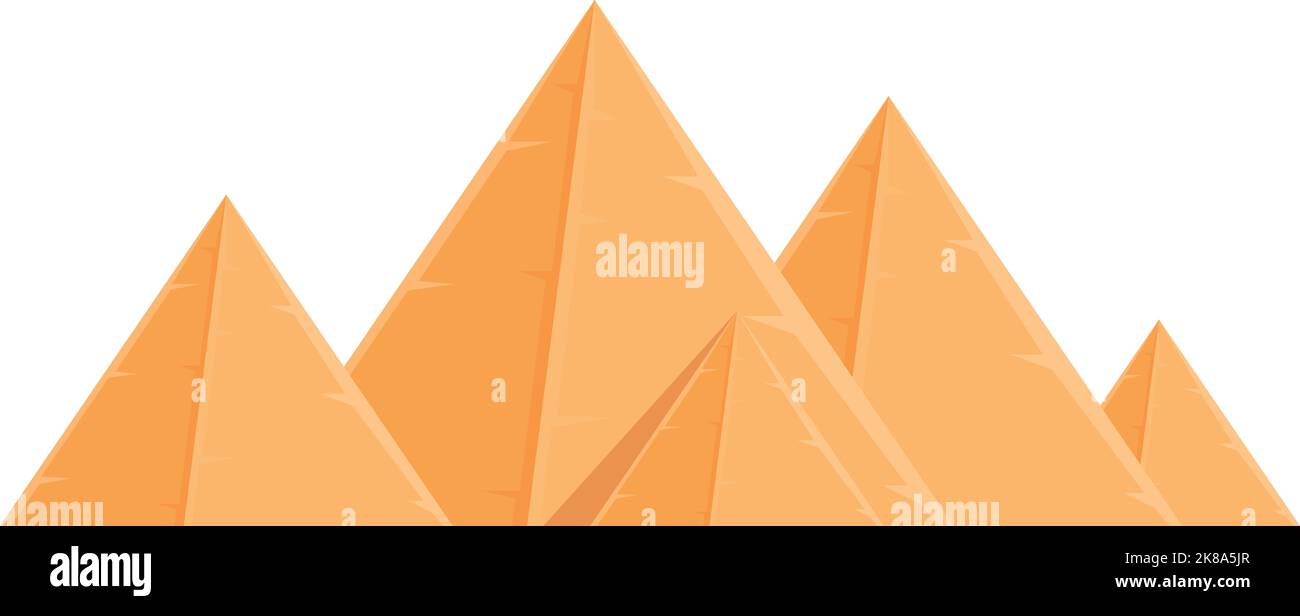 Pyramids egypt icon cartoon vector. Ancient sand. Old statue Stock ...