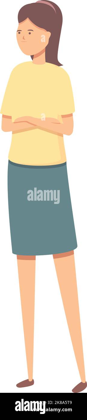 Woman waiting icon cartoon vector. Social emotion. Business marketing ...