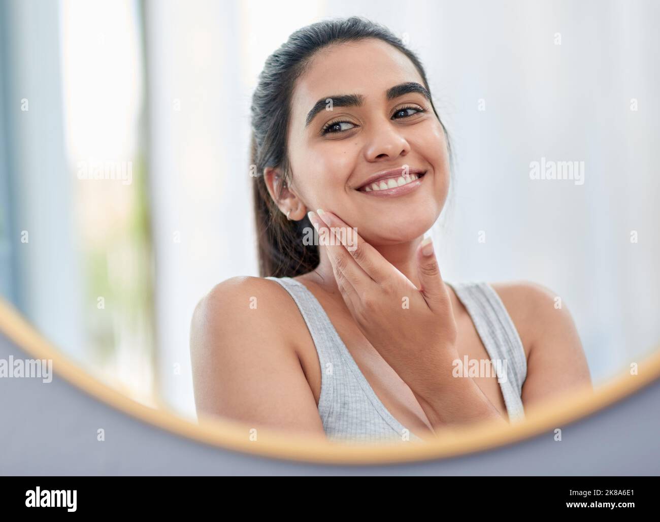 Healthy looks just as good as it feels. a young woman that is pleased ...