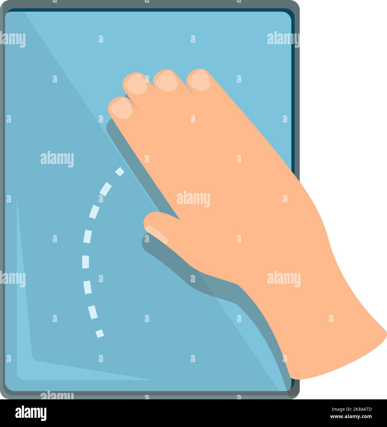 Touch tablet move icon cartoon vector. Screen hand. Mobile app Stock ...