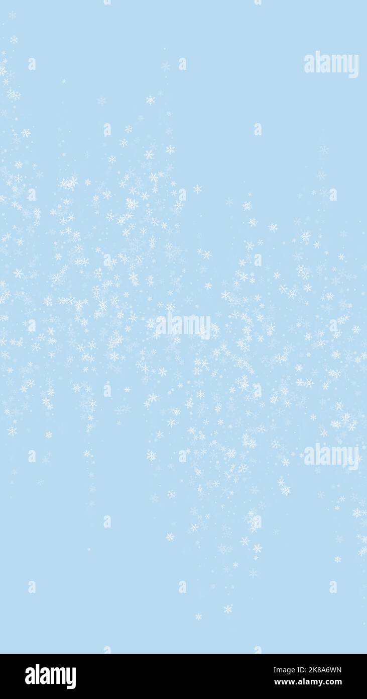 Snowfall overlay christmas background. Subtle flying snow flakes and ...