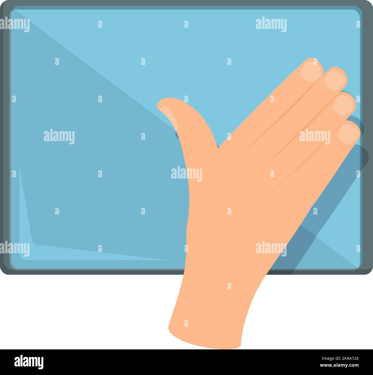 Tablet touch icon cartoon vector. Screen mobile. Finger cell Stock ...