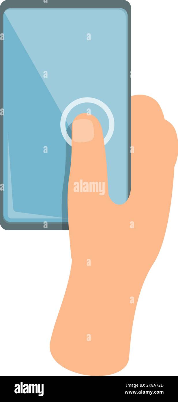 Hand touchscreen icon cartoon vector. Phone screen. Mobile cell Stock ...
