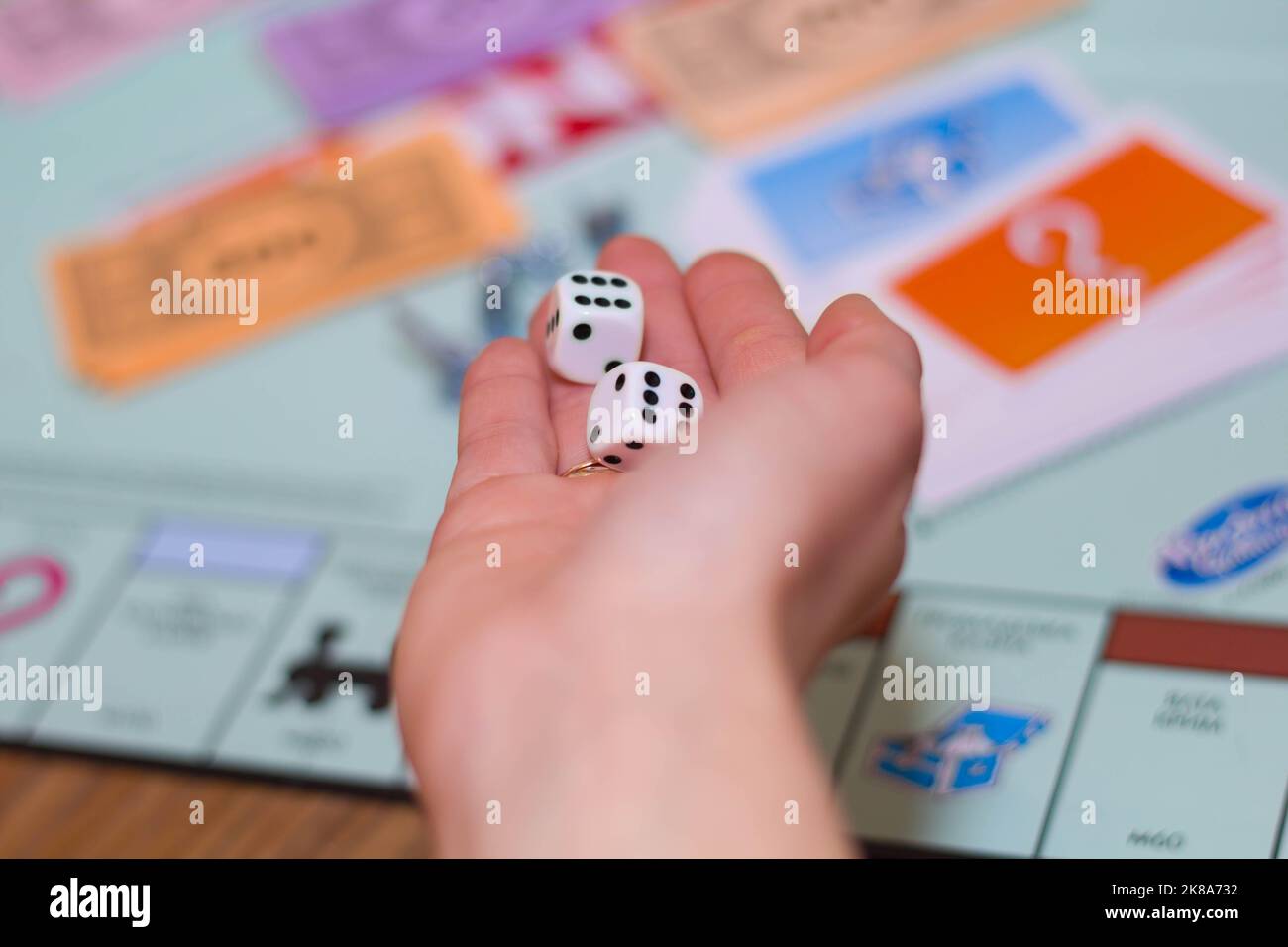 Game monopoly close up Stock Photo - Alamy