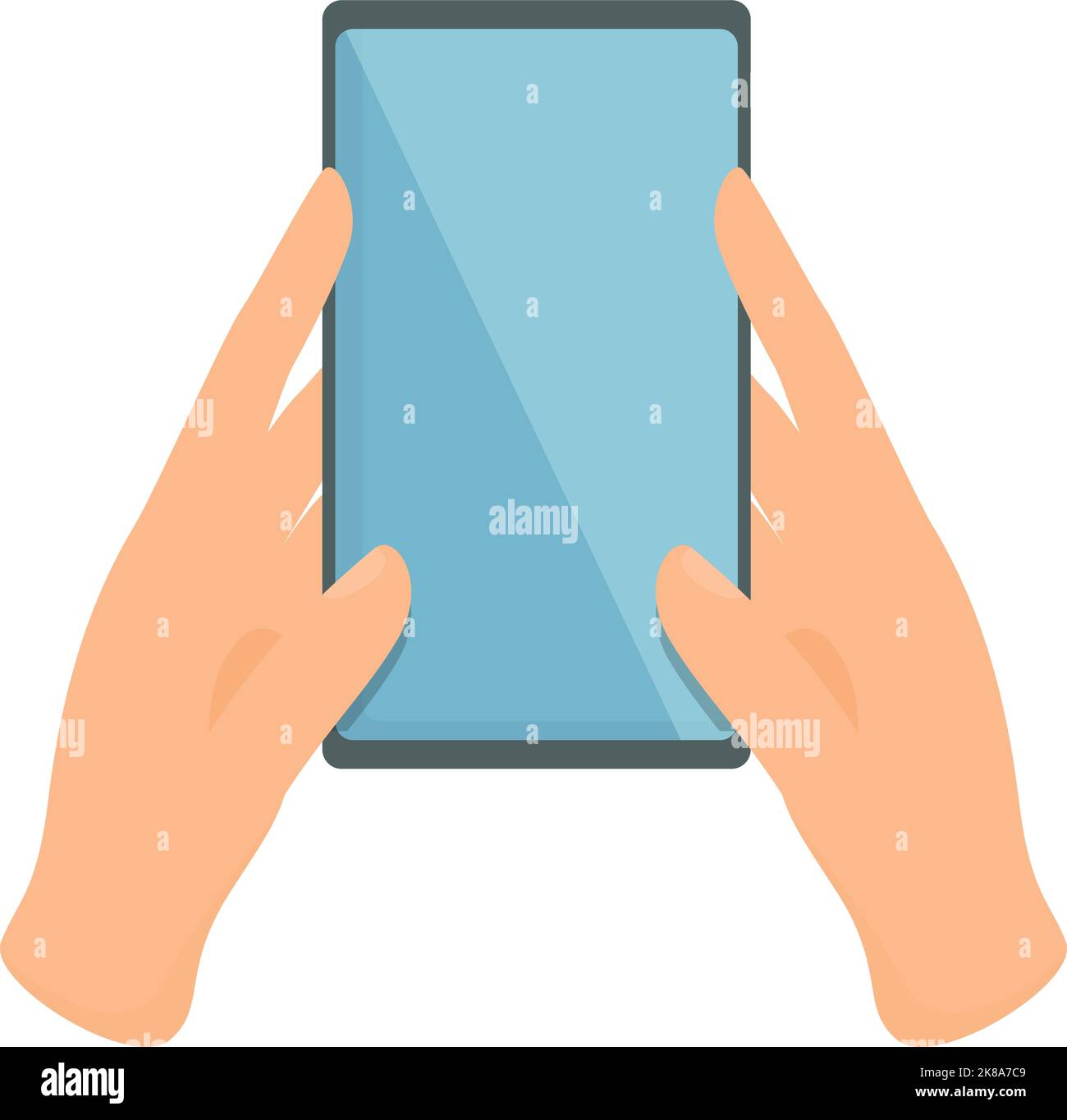 Hold smartphone icon cartoon vector. Phone screen. Call touch Stock ...