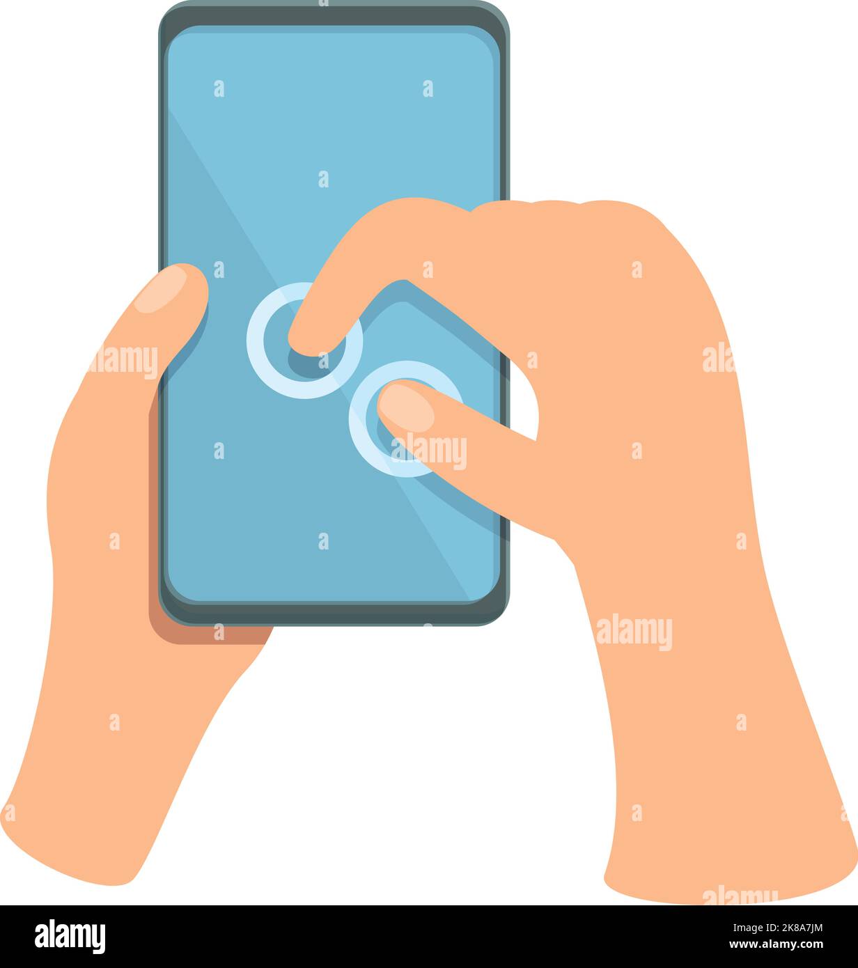 Call cell icon cartoon vector. Screen hand. App cellphone Stock Vector ...