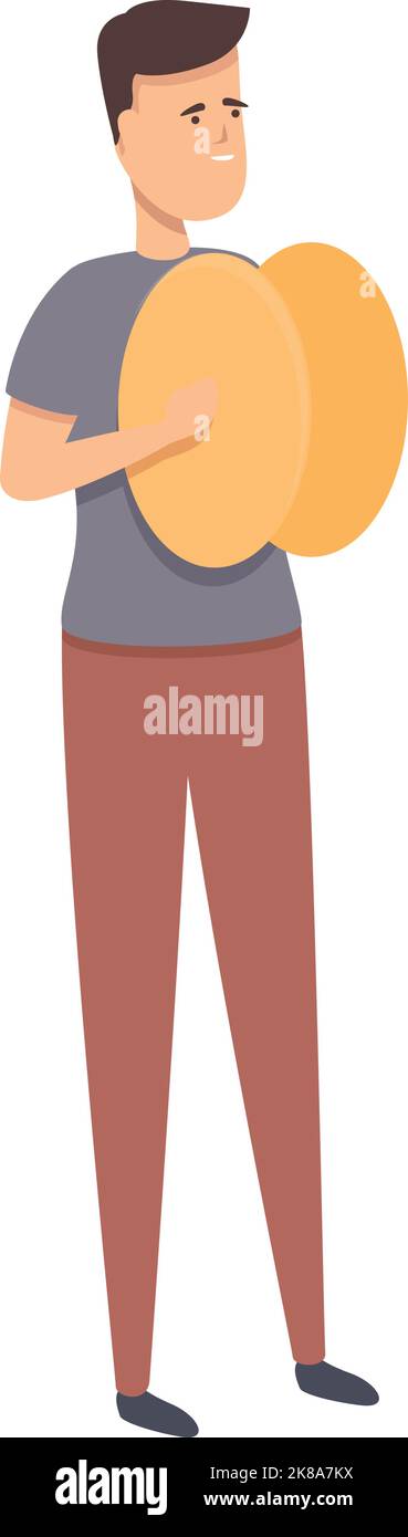 Boy music band icon cartoon vector. Children music school. Lesson class ...