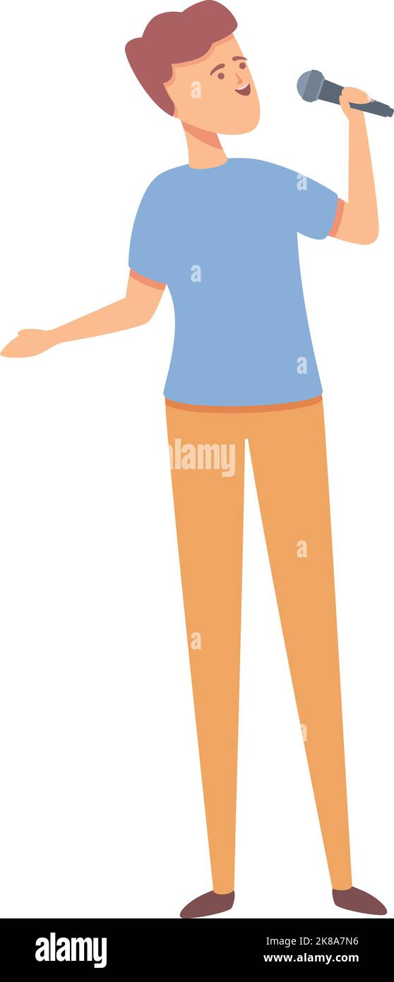 Boy singer icon cartoon vector. Music school. Guitar band Stock Vector ...