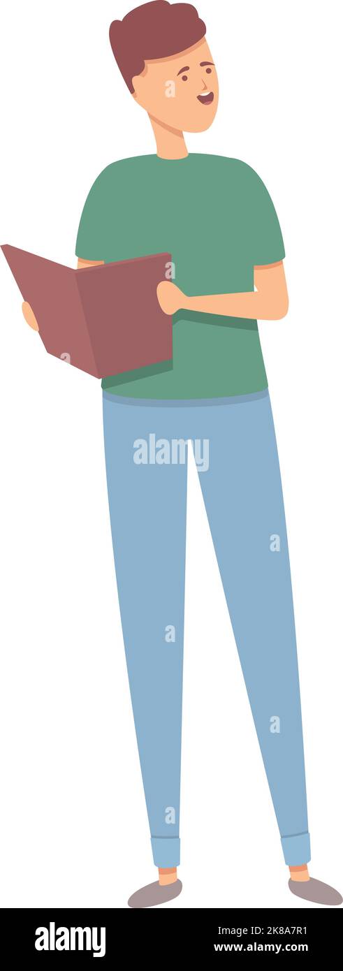 Boy singer icon cartoon vector. Music school. Children band Stock ...