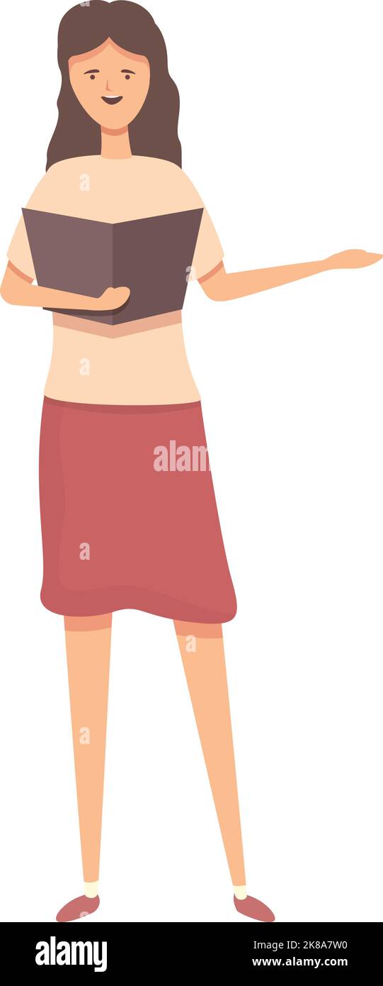 Girl singer icon cartoon vector. Music school. Kid sing Stock Vector ...
