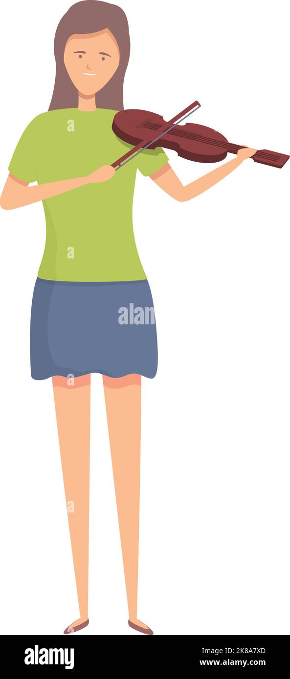 Violin play icon cartoon vector. Orchestra instrument. Music school ...