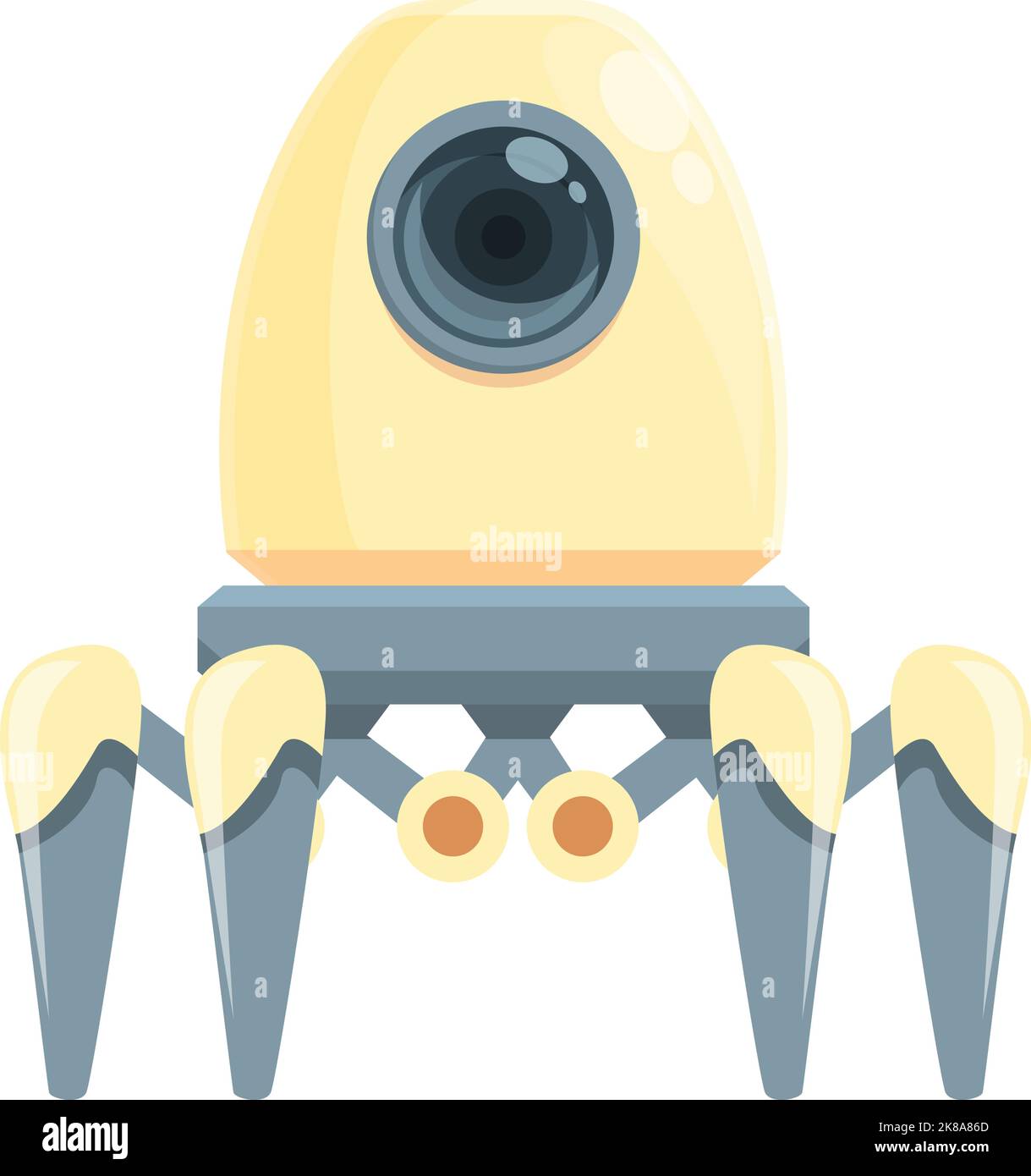 Spider robot icon cartoon vector. Cute toy. Computer science Stock ...