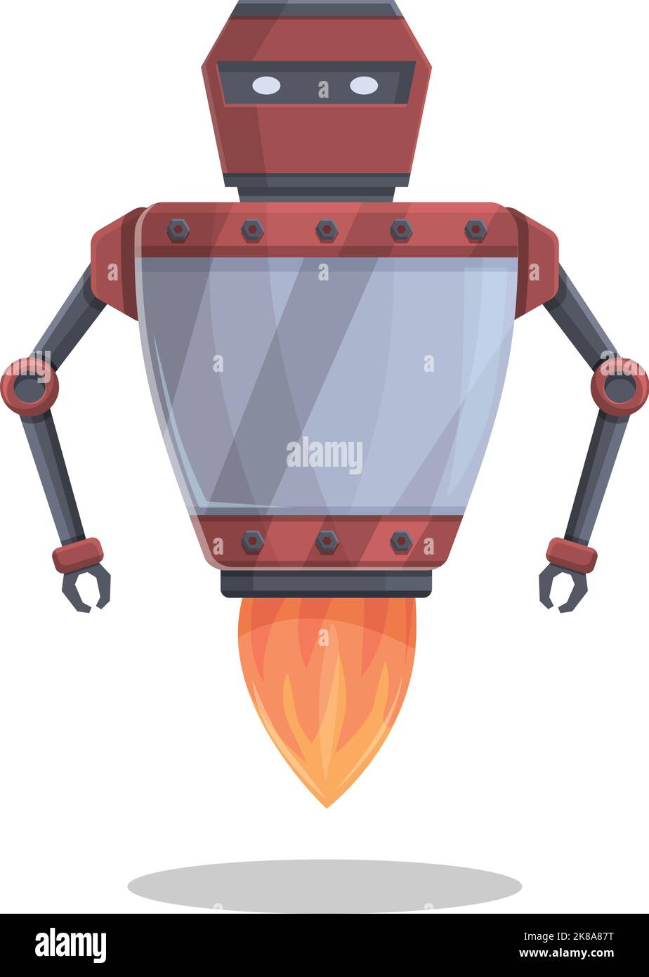 Fly robot icon cartoon vector. Cute toy. Future child Stock Vector ...